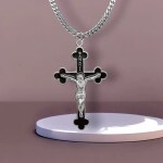 Buy ANVIKA Trending Silver Chain With Religious Jesus Locket Men's ...