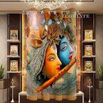 Buy Sai Arpan 5Ft Window Curtain Pack of 1 Pc | 3D God Radha Krishna Digital Printed Home ...