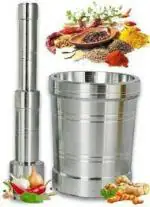 Buy Whinsy Aluminium Mortar and Pestle Set Kitchen Khalbatta Okhli Khal ...