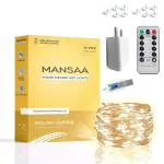Buy MANSAA M7 USB LED Lights | 10 Meter 100 LEDs | Yellow Color | USB Operated | Remote Control ...
