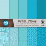 Buy Svm Craft Beautiful Blue Scrapbook Paper (Pack Of 20) Online at ...