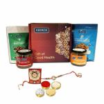 Buy Keeros Healthy Rakshabandhan Gift Hamper with Rakhi Roli Chandan ...