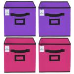 Buy Kuber Industries Pink, Purple Non Woven Foldable Storage Organiser ...