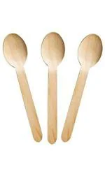 Buy KANTA Bio-degradable Disposable Wooden Spoon 14 cm Suitable for ...