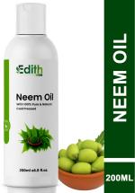 Buy Edith Naturals Pure Neem Oil for Hair & Skin Remove pimples, acne and cure any fungal ...