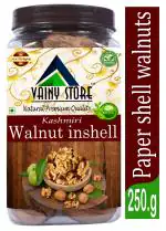 Buy VAINY STORE Premium Kashmiri Kagzi Walnut in Shell (Sabut Akhrot) Pack of 250Gram Online at ...