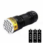 Buy amiciVision 21LED UV Flashlight, 395-400nm Ultra-Violet Metal Torch ...