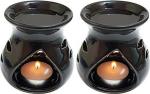 Buy PeepalComm Ceramic Candle Operated Aroma Burner Set Of 2 ( With 1 OIL,2 tea Tlight free ...