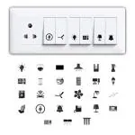 Buy CLICKEDIN 1.5 cm Switch Board Stickers For Home Fan, Light, TV, Etc ...