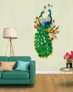 Buy Eternal Interiors Peacock Metal Wall Art With Led (43 inch X 25 ...