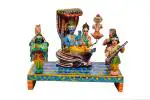 Buy HAST SHILP Multicolor Wooden Dussera Vishnu Ksheer Sagar Golu Doll ...