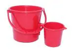 Buy HOMELAZA 2 Pieces Unbreakable Plastic Bathroom Bucket with Mug Set ...