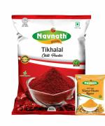 Buy Navnath Spices TIKHALAL MIRCH POWDER 500 GM AND HALDI POWDER PACK ...
