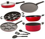 Buy Nirlon 9 pcs of 3 Layer Non-stick Aluminium Coated Dishwasher Safe ...