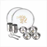 Buy Kitchen Essentials Stainless Steel Dinner Set 10 Pcs Laser Etching ...