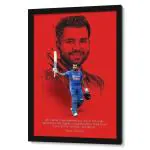 Buy RITWIKA ART AND CRAFT Digital Painting of Cricketer Rohit Sharma Sports Poster with Black ...