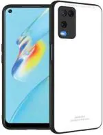 Buy AmericHome Oppo A54, CPH2239 White Rubber, Polycarbonate, Glass ...