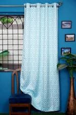 Buy Parda Online Sky Blue Polyester Printed Eyelet Window and Door ...