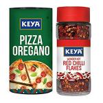 Buy KEYA Combo of Italian Pizza Oregano (80G) & Red Chilli Flakes (40G ...