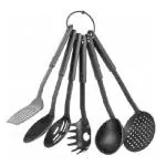 Buy FIRST FRONT 6 Pcs Plastic Black Kitchen Tools Set and, MultiColour ...