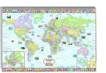 Buy Surmul Multicolor Sunboard, Vinyl Medium World Map Designs Pvc Home ...