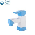 Buy PureFlow 31119-WB Single Lever Basin Mixer - Hot and Cold Water ...