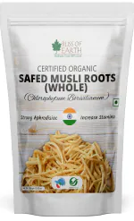Buy Bliss of Earth Safed Musli Roots Whole Organic Chlorophytum Borivilianum Helps Boost ...
