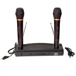 Buy kh Microphone Wireless Duel Cordless VHF Professional with 2 VHF ...