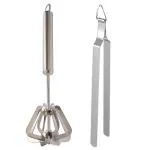 Buy DreamBasket Stainless Steel Mathani / Hand Blender & Roti Chimta ...