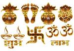 Buy Divinedesigns Multicolor Vinyl Shubh Labh Kalash Diwali Sticker ...