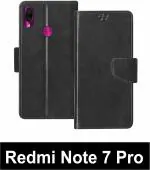 Buy Sbms Redmi Note 7 Pro Black Artificial Leather Shock Proof Flip ...