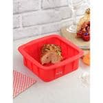 Buy HAZEL Small Silicon Square Cake Mould 15 cm, 1 Pc, Red Online at ...