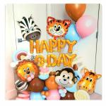 Buy Crackles Jungle Safari Theme Party Balloon Garland Kit, 49 Pc Pack ...