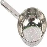 Buy Stainless Steel Handheld Poha Chalni Strainer with Hole Bowl Size ...