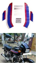 Buy OHITO Vinyl Stickers for Splendor Plus (Black, Blue) pack of 10 ...