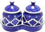 Buy FDRVC Saras Aajeevika Ceramic Grocery Container - 240 Ml (Pack Of 3 ...