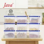 Buy JAVA - 1000 ml Plastic Grocery Container (Pack of 9, Blue) Online at Best Prices in India ...