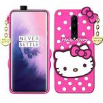 Buy Clickaway Pink Rubber Hello Kitty Back Cover Case For One Plus 7 ...