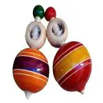 Buy IAgri Wooden Spinning Tops Lattoo | Bambaram | Buguri | Bongaram ...