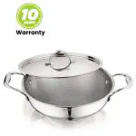 Buy Allo CookSafe 1.5 Litres TriPly Stainless Steel Kadhai| With ...