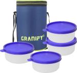 Buy Granify A-528 Green Plastic Lunch Box with 4 Plastic Containers and Lunch Box Bag 1200 ml ...