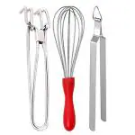 Buy JISUN Stainless Steel Pakkad & Egg Whisk & Chimta for Kitchen Tool ...