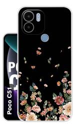 Buy Snazzy Multicolor Silicon Shock Proof Back Cover for POCO C51 ...