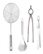 Buy Wofier Masher Steel Kitchen Pakad Tool And Roti Chimta Tong Online ...