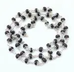 Buy ShivaRatna Original 925 Silver Karungali Malai 8 mm 54+1 Beads ...
