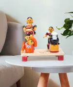 Buy Adilakshmi Toys Etikoppaka Handicraft Wooden Haridasu Pongal Set ...