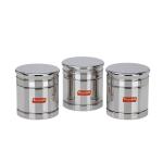 Buy Sumeet Stainless Steel Circular Vertical Storage Container set of 3 ...