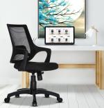 Buy Teal Clio Mid Back Ergonomic Office/Study Chair - Black Online at ...