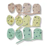 Buy SET of 3 -100% Super Soft Cotton New Born Baby 3 Pairs of Mittens ...