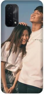 Buy Zepboom Oppo A74 5G, Cph2263 Multicolor Plastic Cute Couples Photo ...